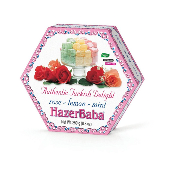 Hazer Baba Rose, Lemon & Mint Turkish Delight Sweets (250g) – Food ...