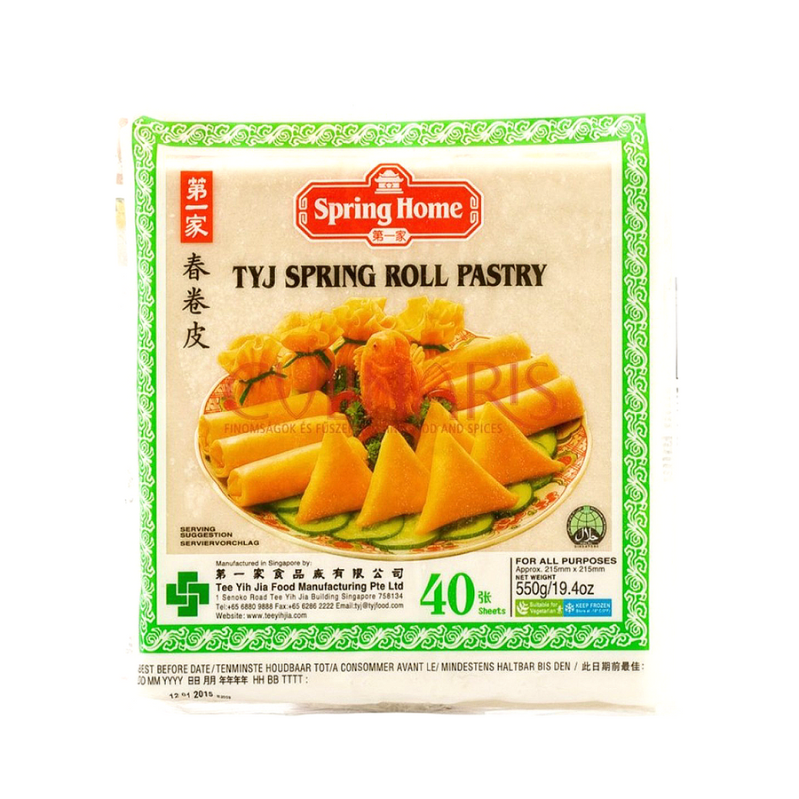 TYJ Spring Home Spring Roll Wrapper 40 Sheets (215X215mm)(550g) – Food ...